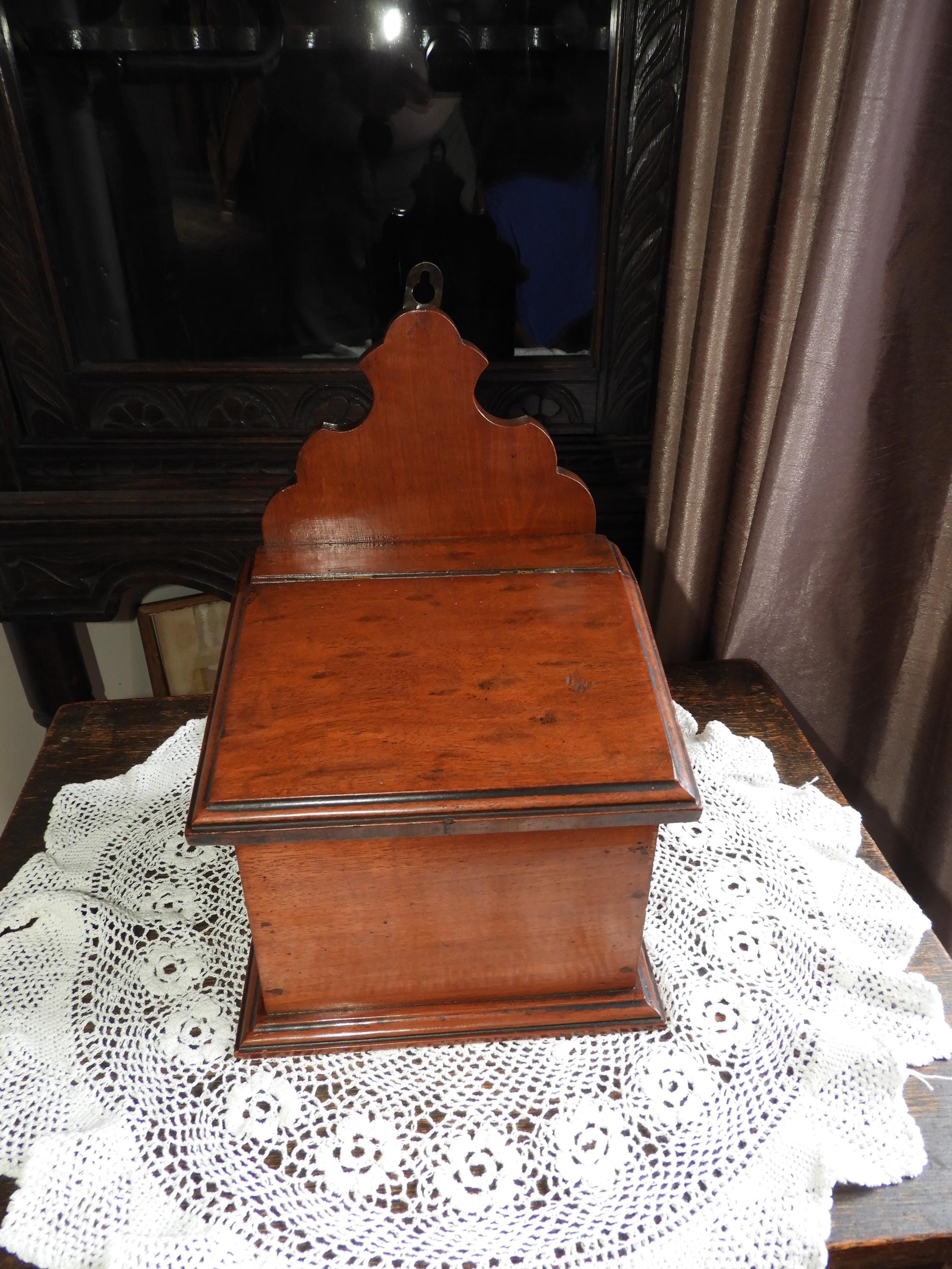 Antique Red Wood Salt Box - Etsy