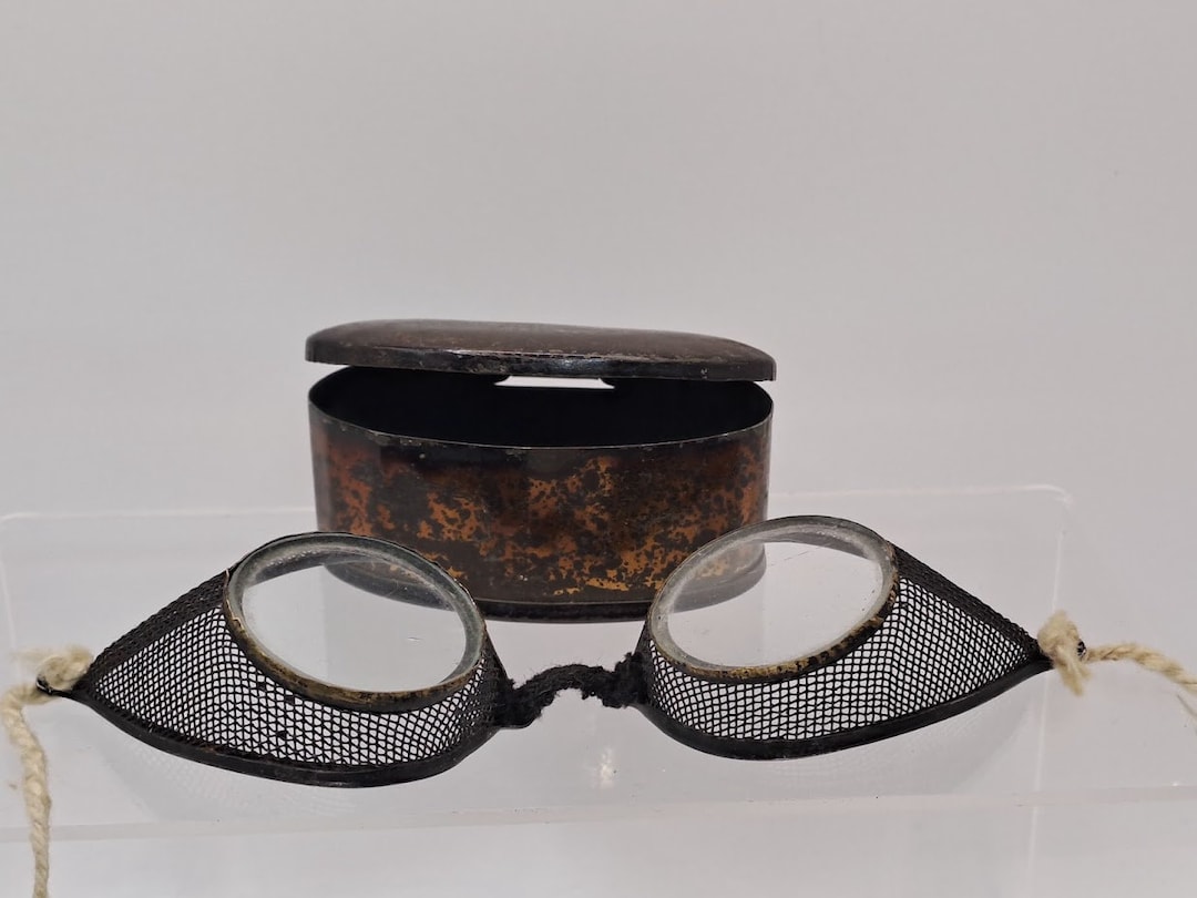Rare Antique Original 1840s Rail Road Cinder Goggles Steampunk Iron ...
