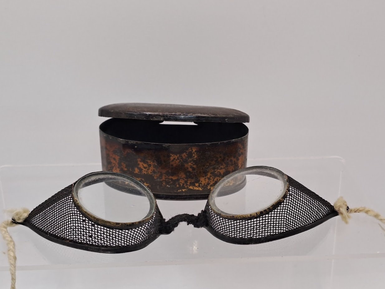 Rare Antique Original 1840s Rail Road Cinder Goggles Steampunk Iron ...