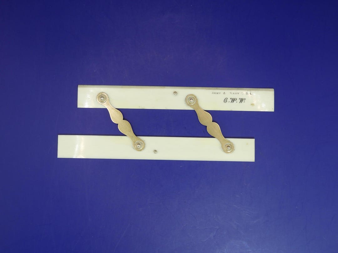 Rare Antique Parallel Ruler 19th Century Nautical Navigational Paralled ...