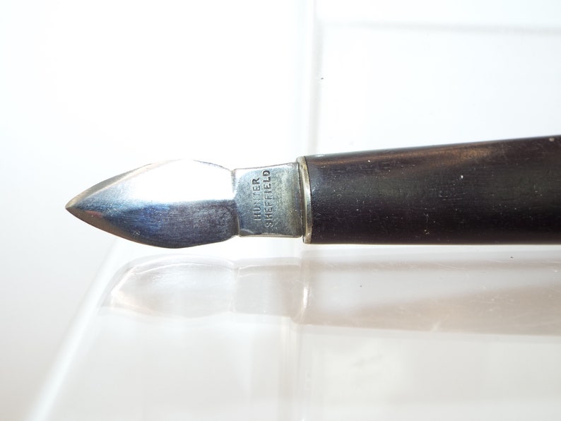 Antique Late Victorian Ink Eraser Knife by Hunter Sheffield. Marks S ...