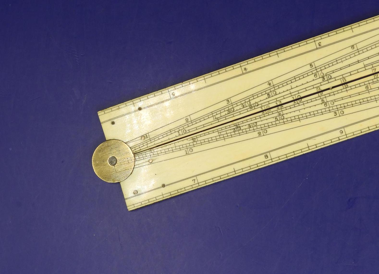 Antique Ruler Sector Instrument. 19th Century Sector. Brass Hinge ...