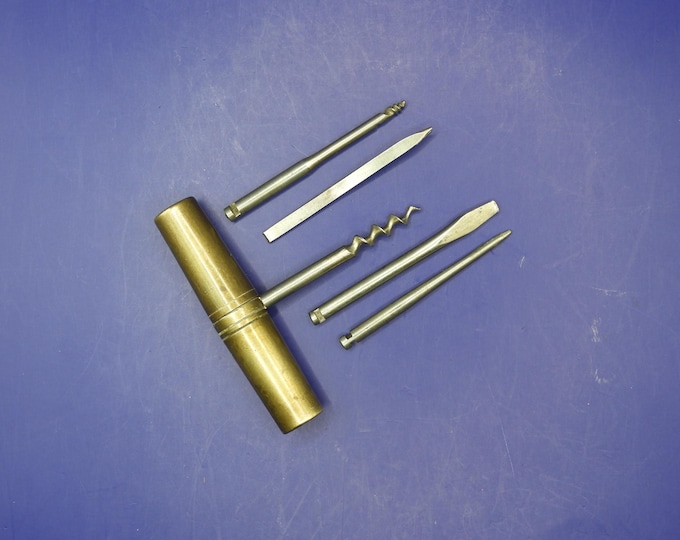 Antique Multi-tool..a Complete Brass Travel Pocket Multi-tool With ...