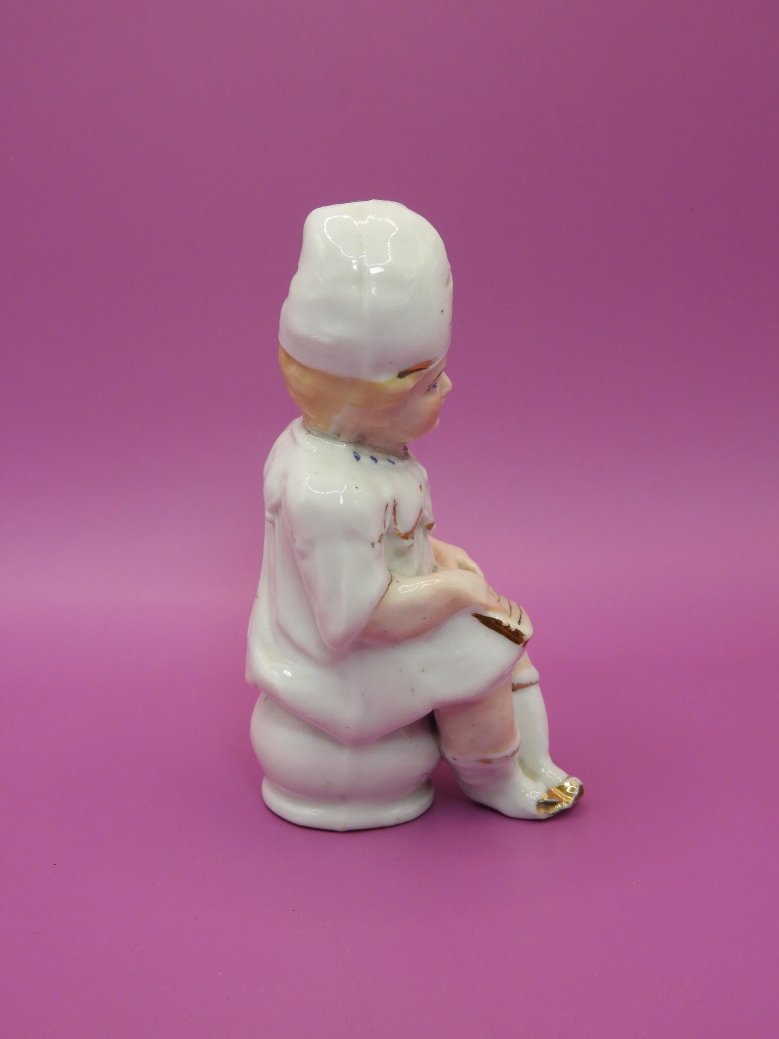 Antique German Late 19th Century Porcelain Figurine Boy Sat on Potty ...