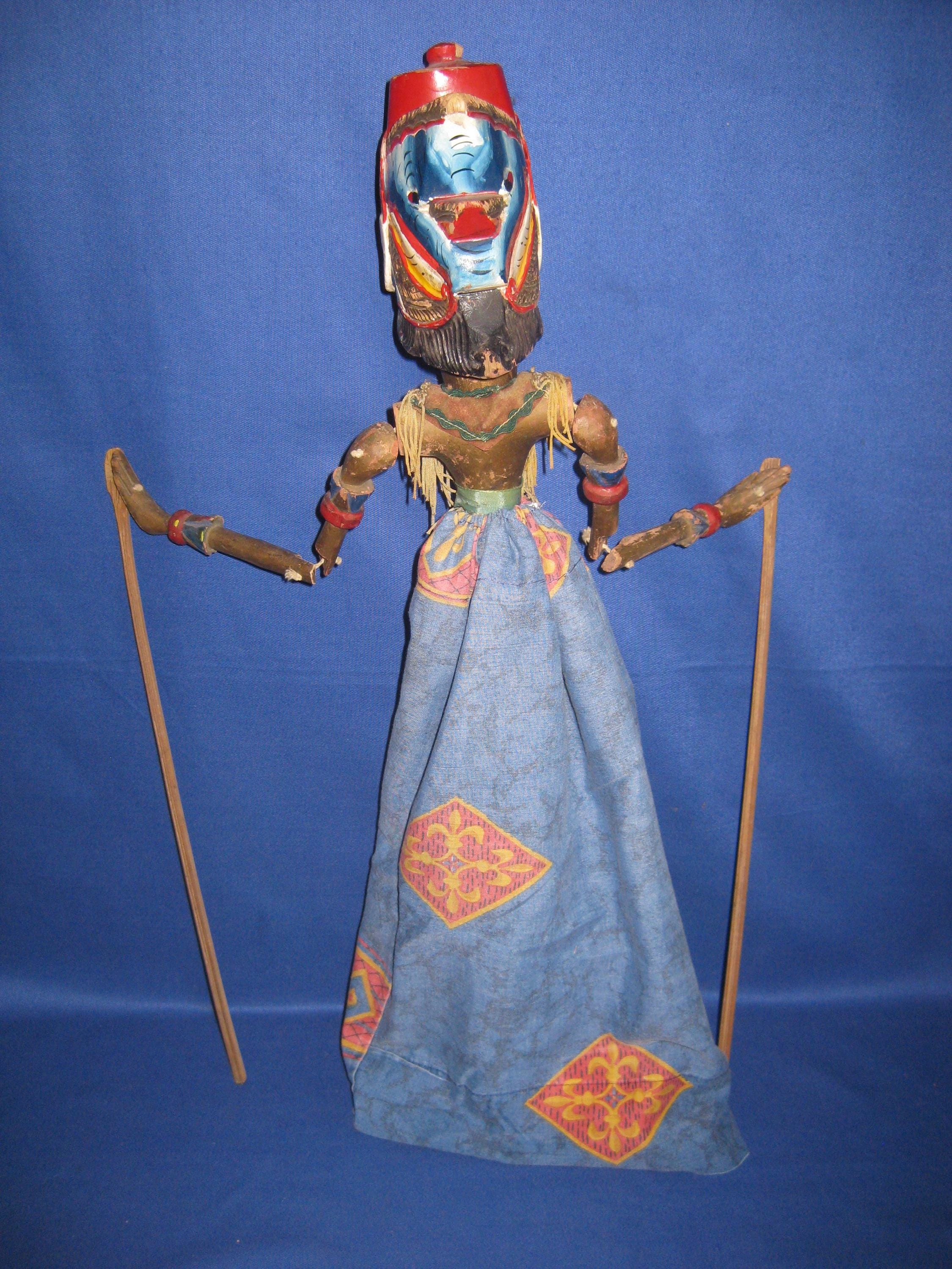 Antique Wayang Golek Stick-rod Puppet Java Indonesia Wooden Hand Made ...