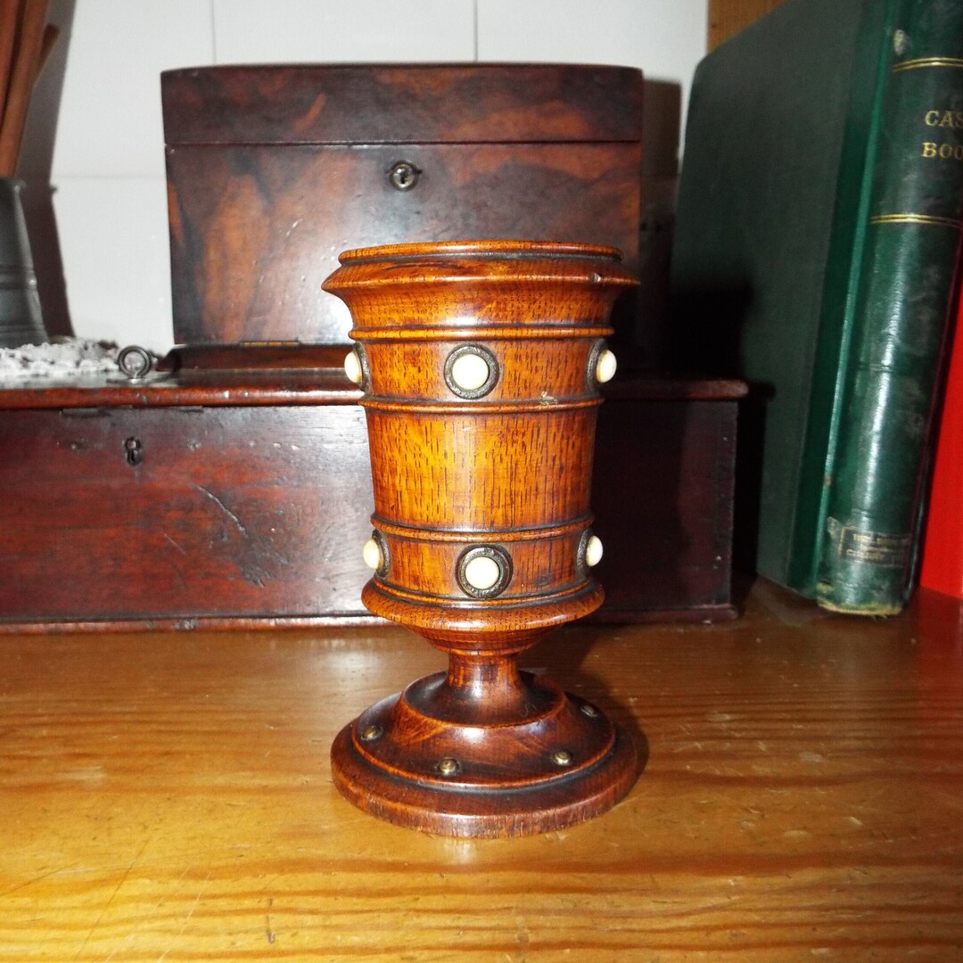 Antique Treen Victorian Treen Oak Wood Goblet. Beautiful Goblet Cup. - Etsy
