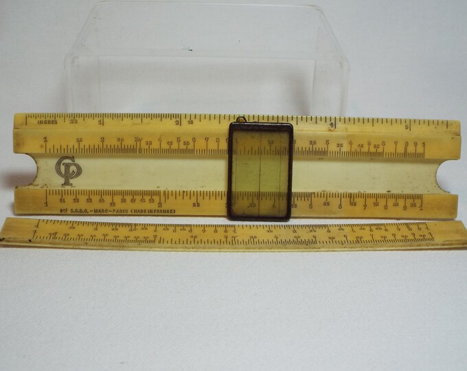 Antique Rare Early French Slide Engineering Rule by Marc-paris S.G.D.G ...