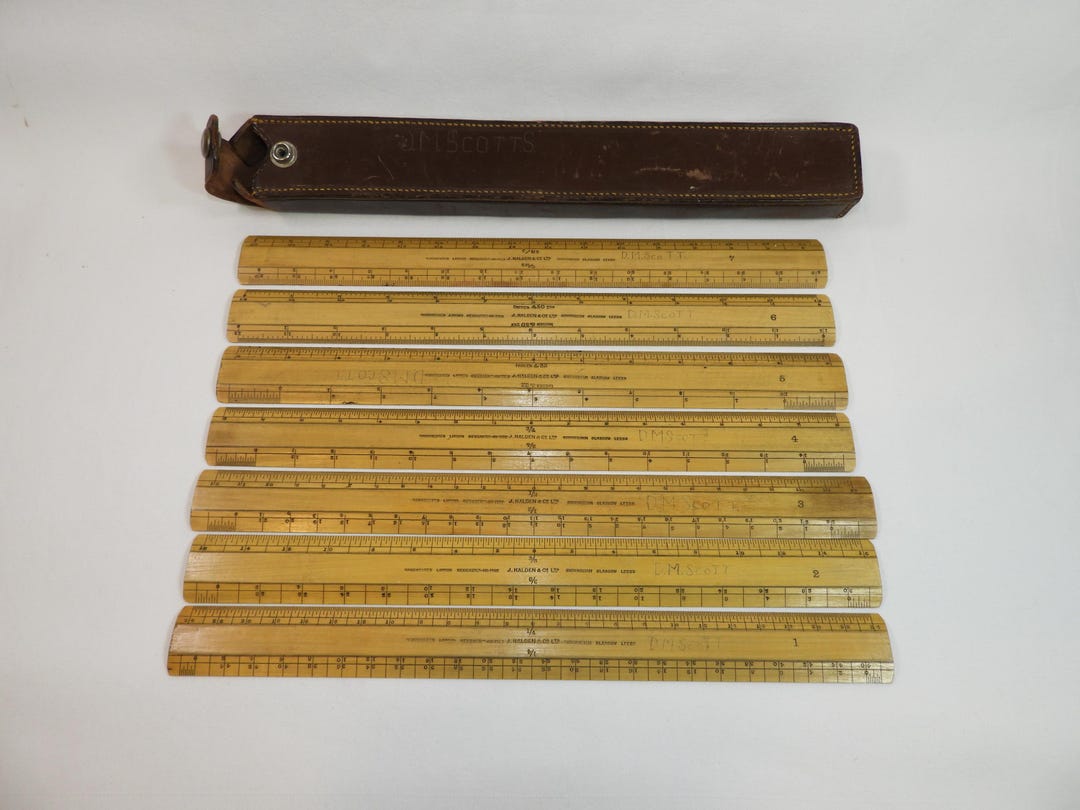 Antique Ruler by Joseph Halden. Complete Set Rules Draughtsman's ...