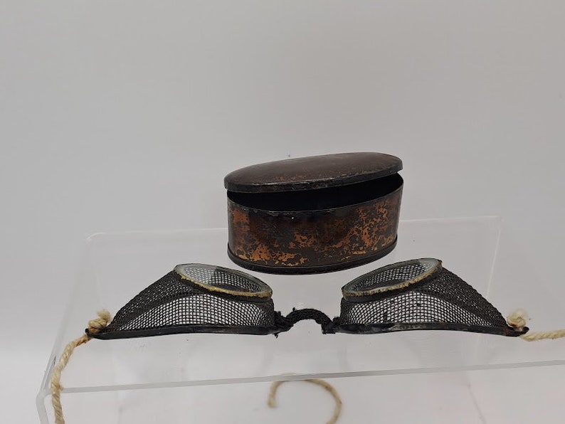 Rare Antique Original 1840s Rail Road Cinder Goggles Steampunk Iron ...