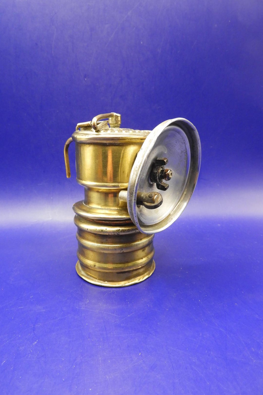 Antique Mining Lamp British Brass Coal Mining Lamp "premier" Acetylene ...