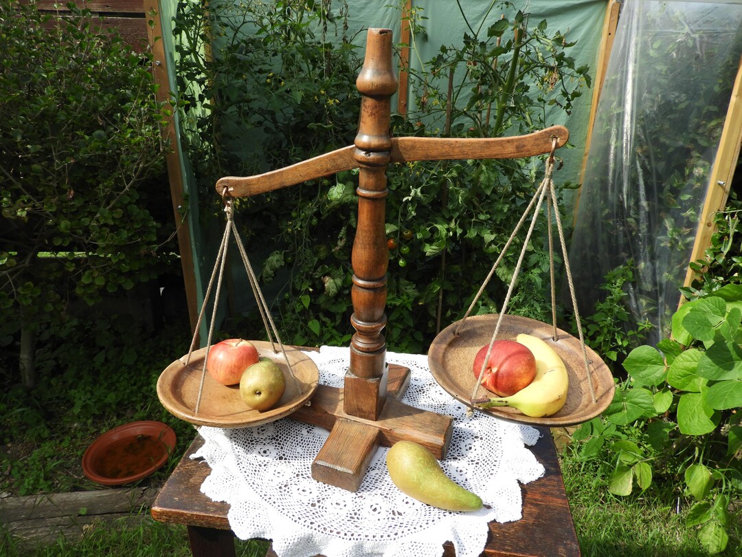 Beautiful Welsh Scales. Rare Victorian Antique Wooden Sycamore Beech ...