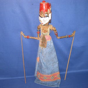 Antique Wayang Golek Stick-rod Puppet Java Indonesia Wooden Hand Made ...