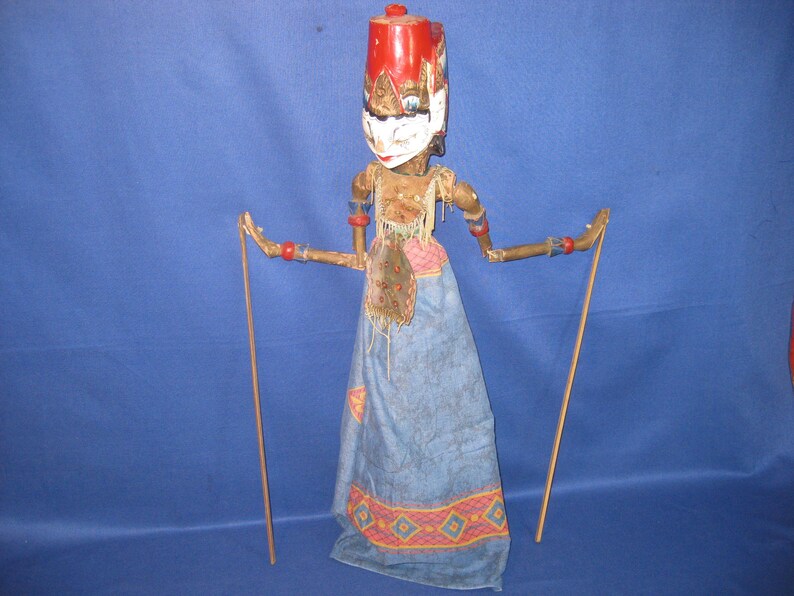 Antique Wayang Golek Stick-rod Puppet Java Indonesia Wooden Hand Made ...