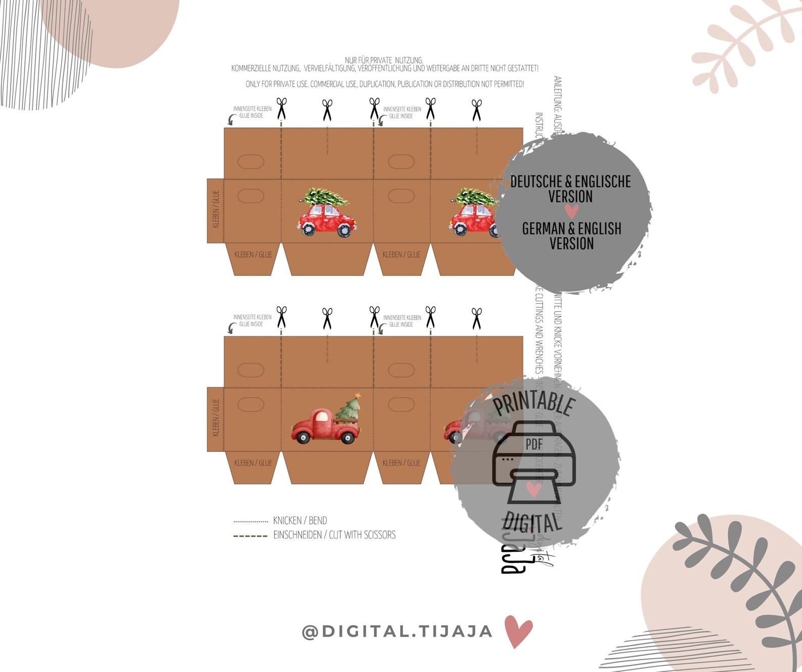 Wichtel: Moving Box for Moving in With Christmas Motif / Miniature ...
