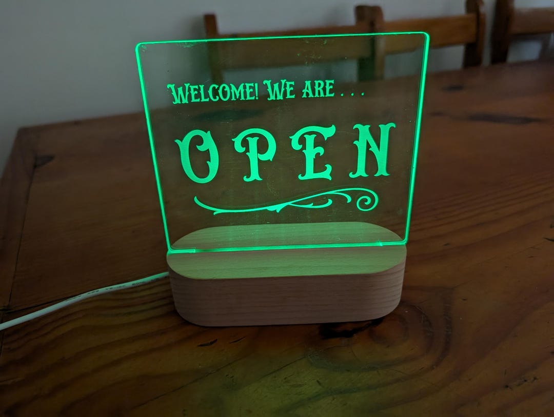 Custom Edge Lit Acrylic Signs - Etsy UK