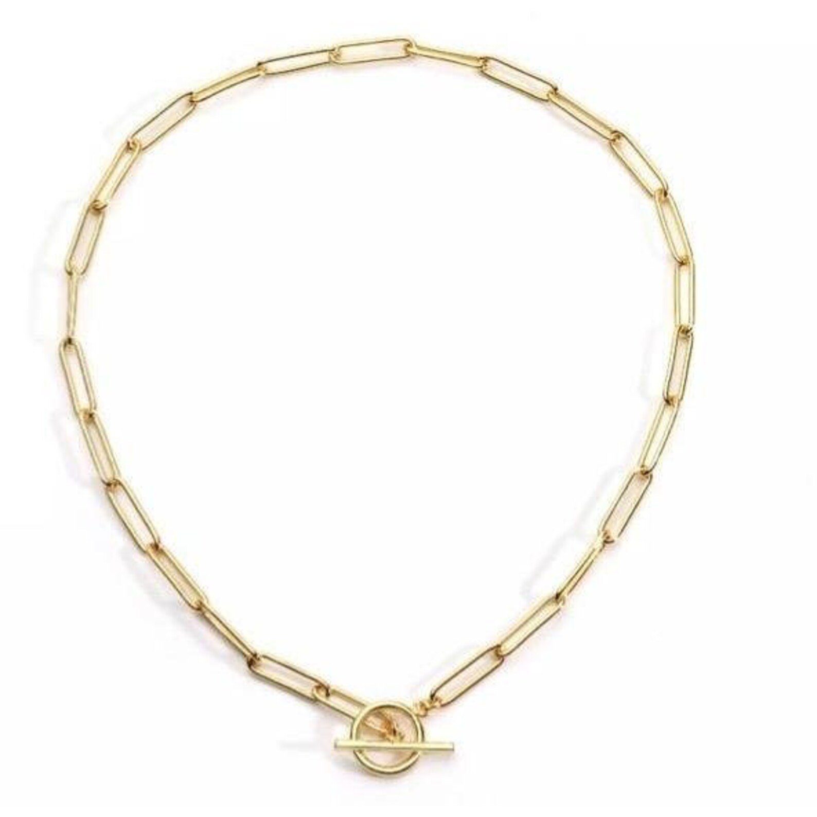 18K Gold Link Chain Necklace, Chain Choker, Anti Tarnish Jewelry - Etsy