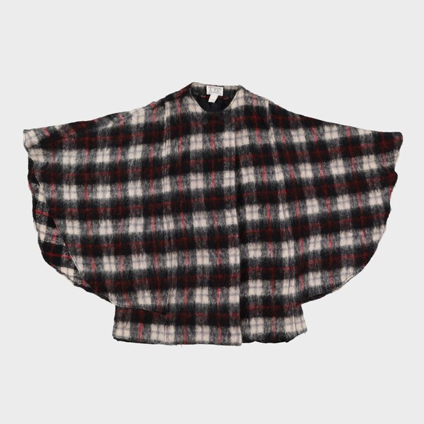 Plaid Poncho - Etsy UK
