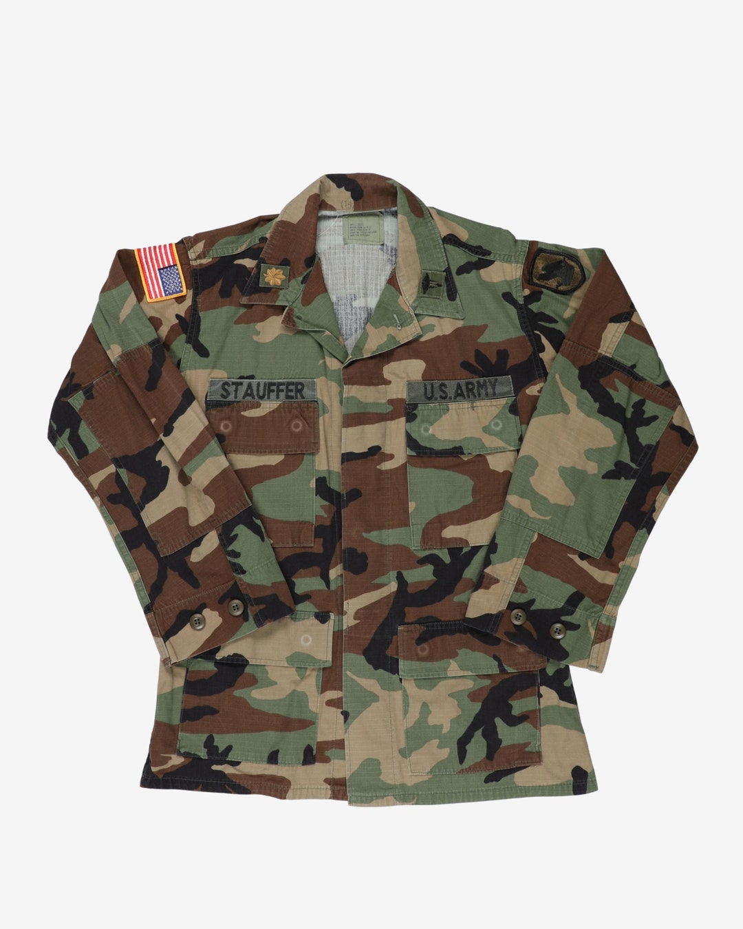 1999 Vintage US Army Major M81 Woodland Camo BDU Coat - Small / Short ...