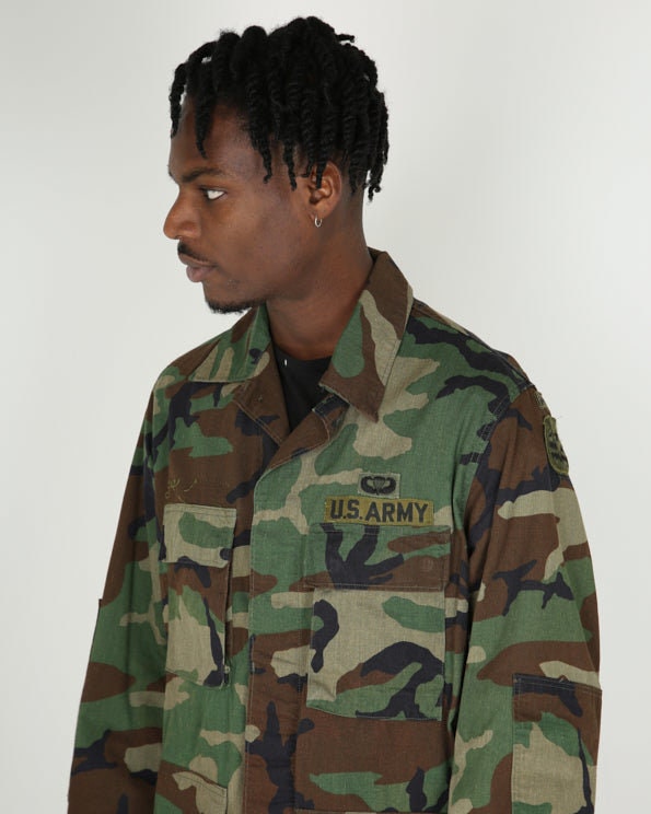 1990s Vintage US Military M81 Woodland BDU Combat Coat Medium - Etsy