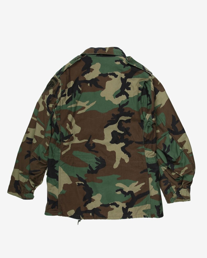 Buy 1996 Vintage US Army PSYOPS Patched M81 Woodland Camouflage M65 ...