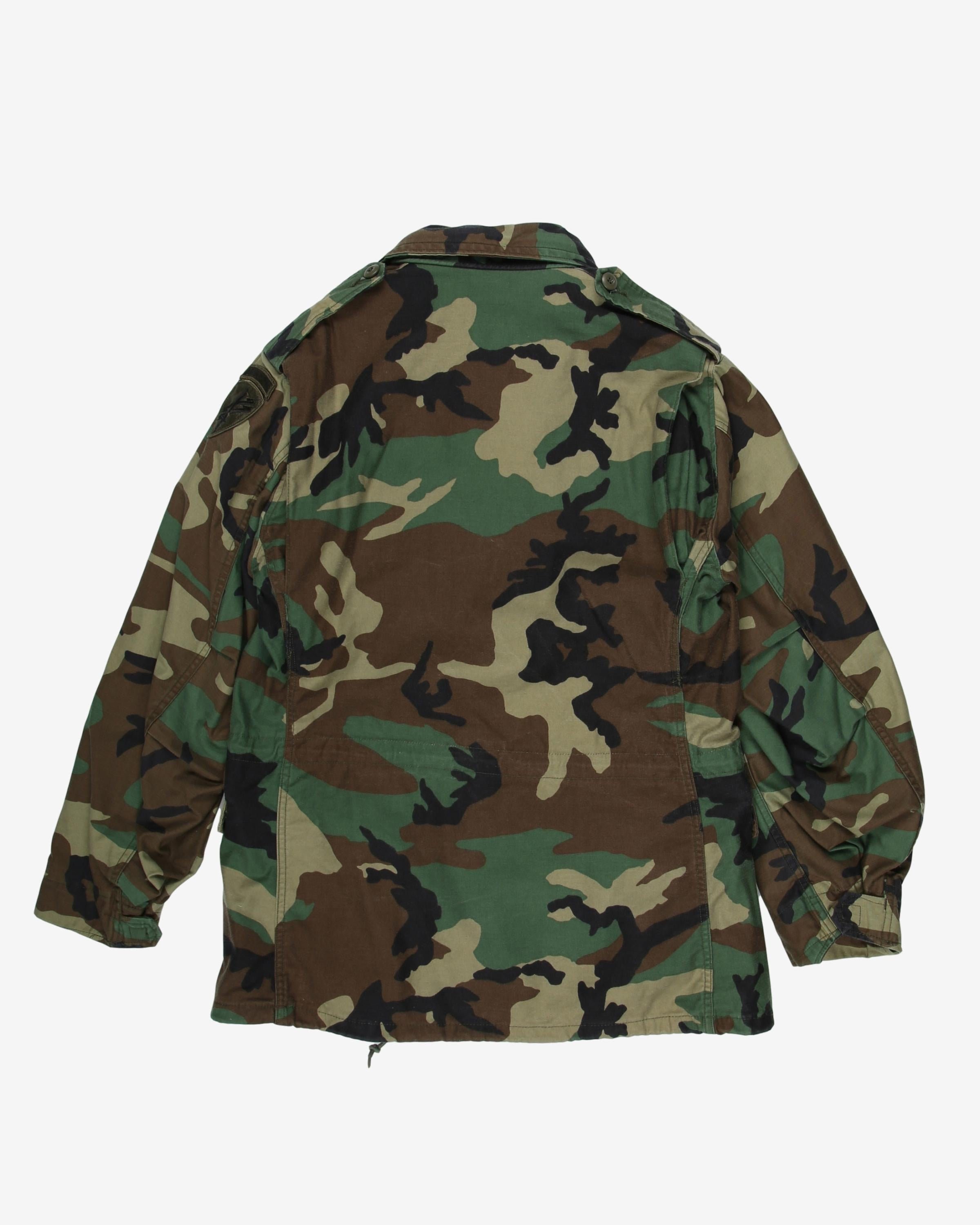 Buy 1996 Vintage US Army PSYOPS Patched M81 Woodland Camouflage M65 ...