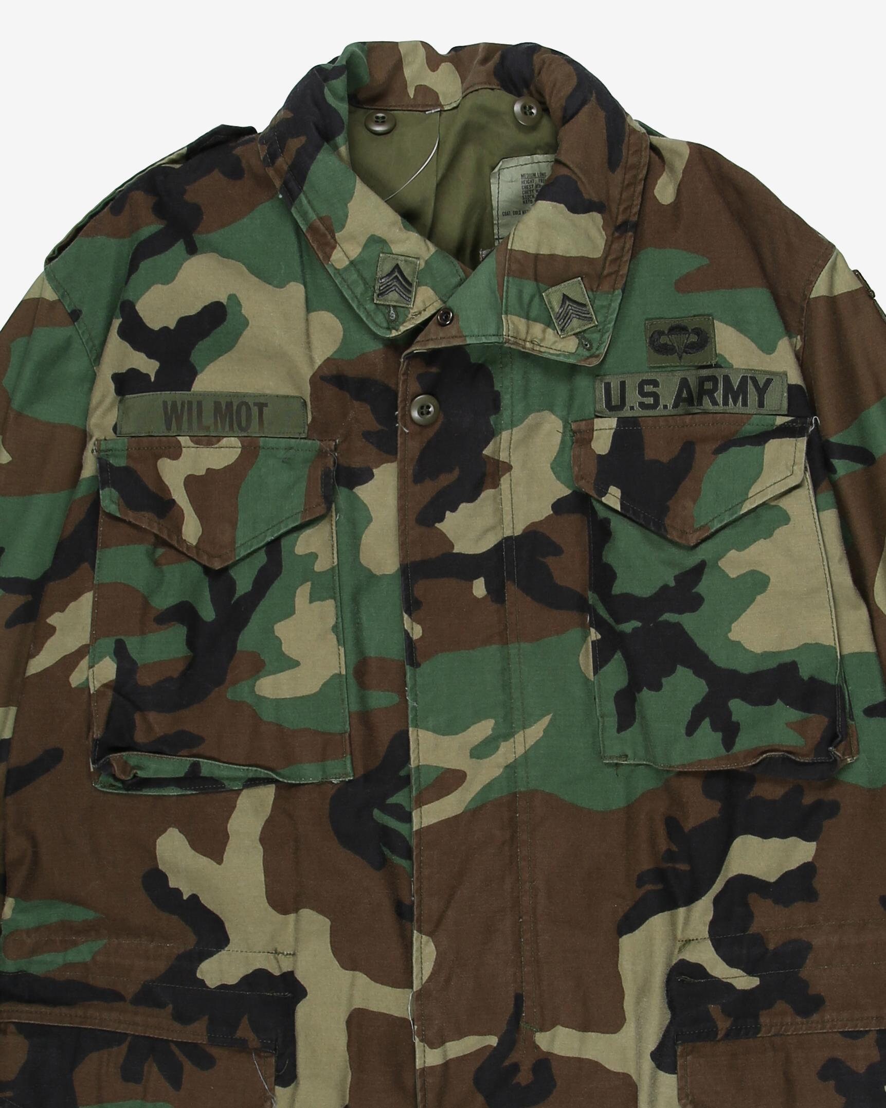 Buy 1996 Vintage US Army PSYOPS Patched M81 Woodland Camouflage M65 ...
