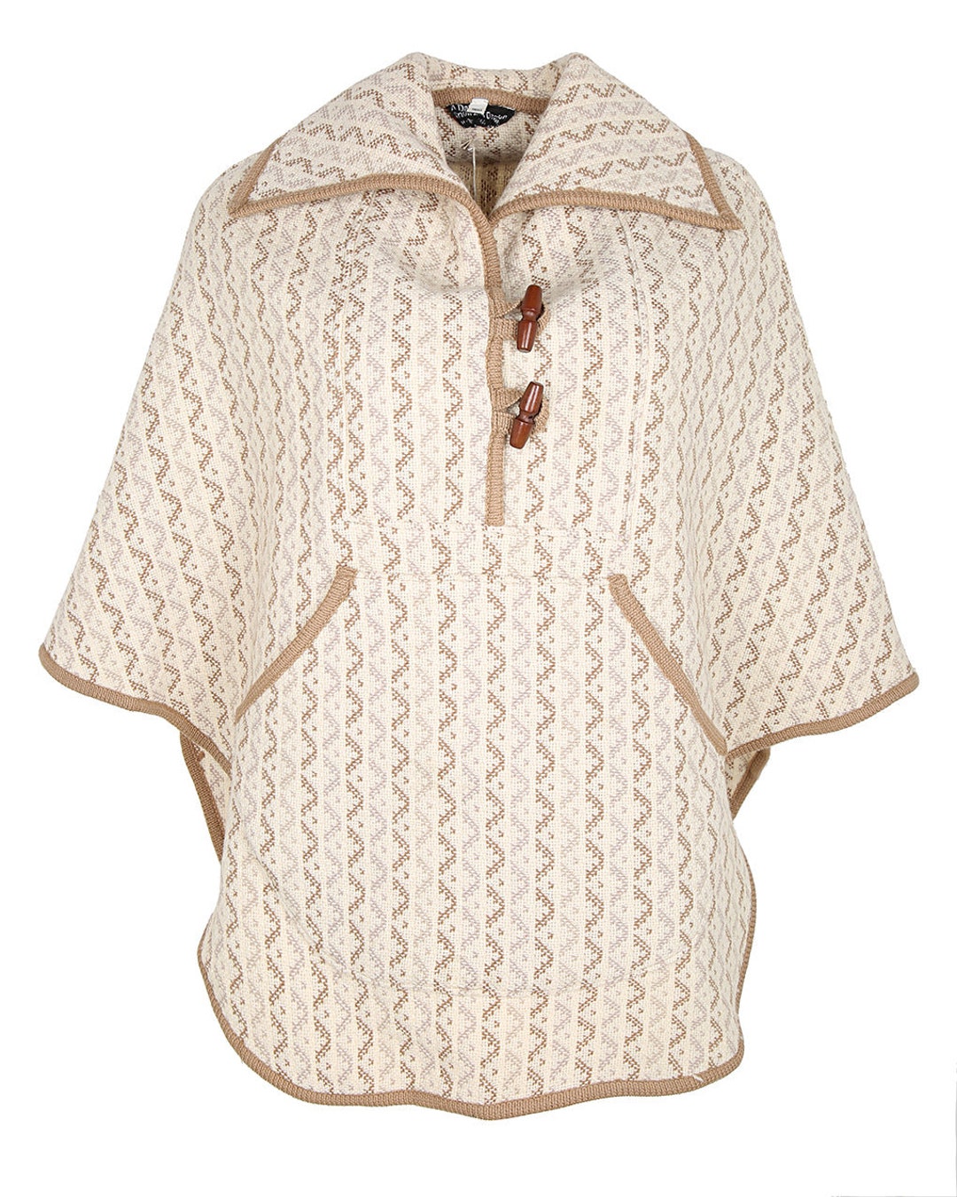 60s 'A Dafydd Snowdon Design' Cream Welsh Wool Tapestry Cape - Etsy