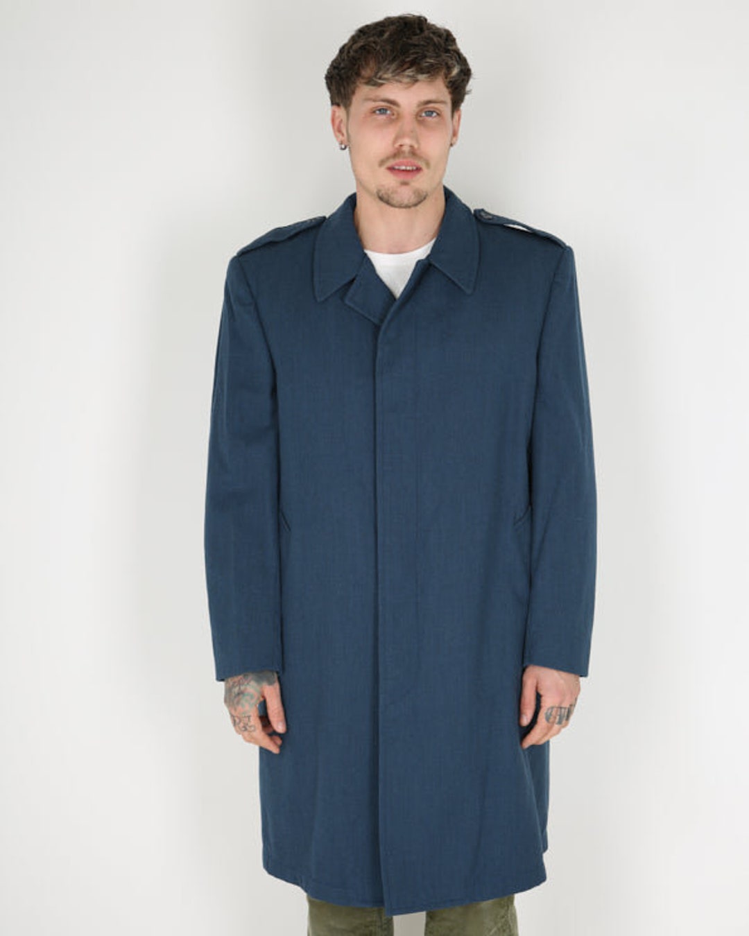 1980s Vintage Candian Air Force Blue Overcoat W/ Liner Large - Etsy