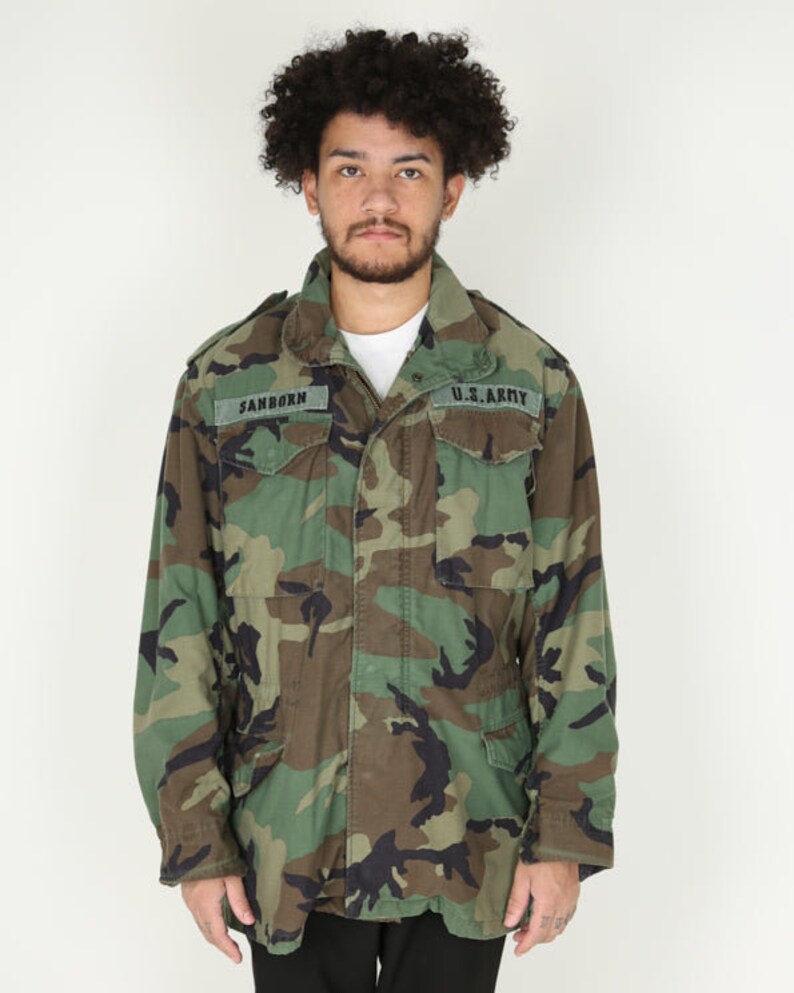 1990s Vintage Us Army M81 Woodland M65 Jacket Small - Etsy