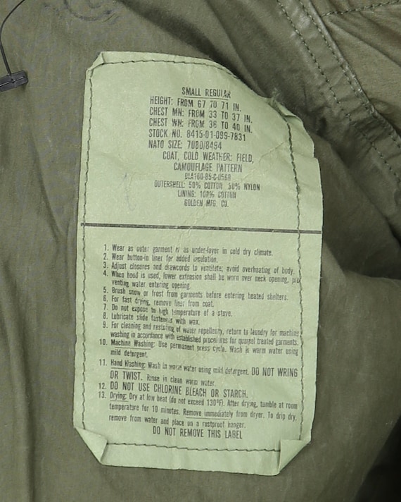 1985 Vintage US Army M81 Woodland Camouflage M65 Fiel… - Gem