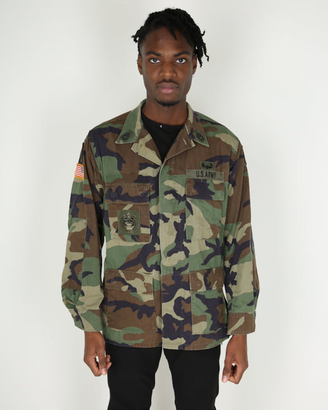 1990s Vintage US Military M81 Woodland BDU Combat Coat Medium - Etsy