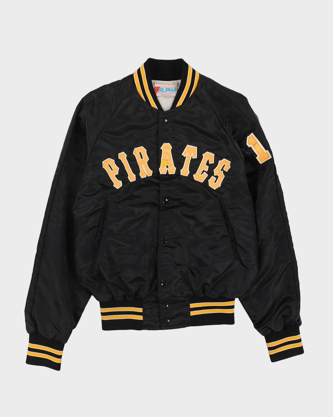 Vintage 80s MLB Pittsburgh Pirates Black Bomber Jacket M - Etsy