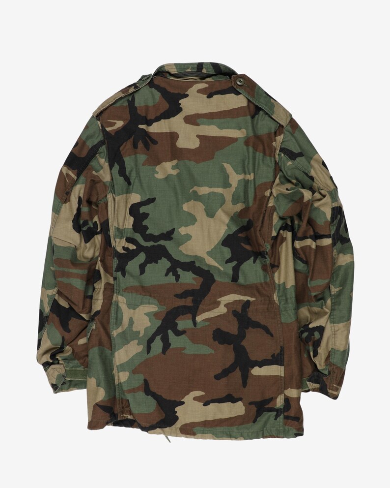 1991 Vintage US Army M81 Woodland M65 Cold Weather Field Jacket Small ...