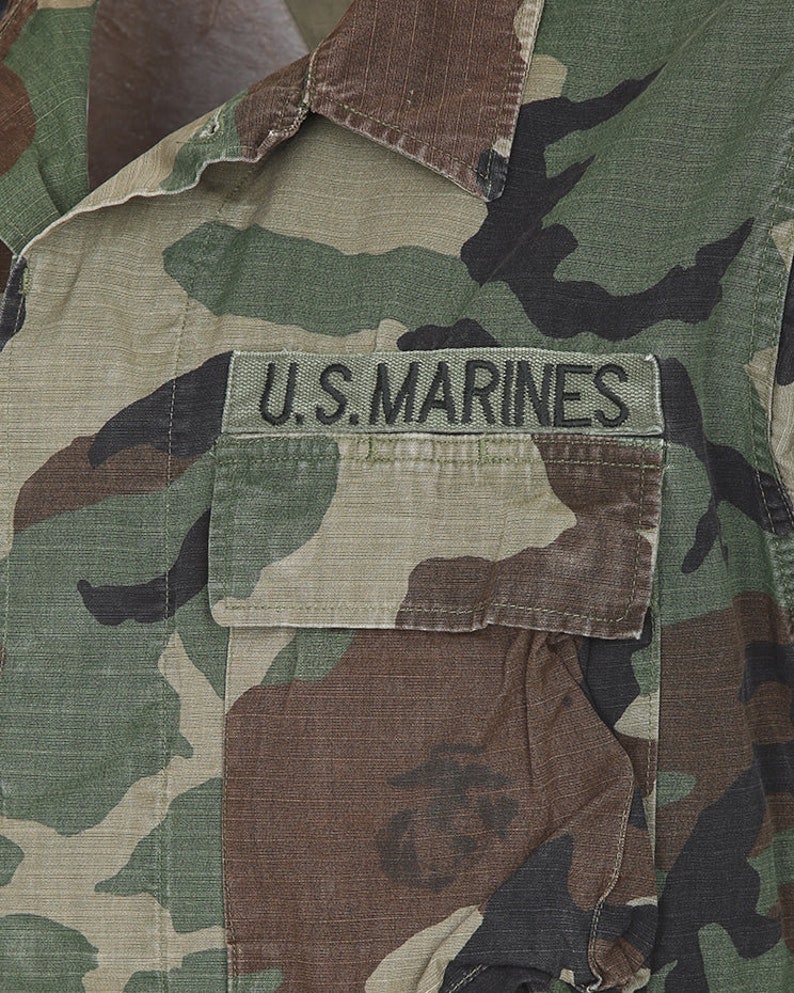 Rare 1989 Vintage USMC Marines Patched M81 Woodland BDU Jacket Small - Etsy