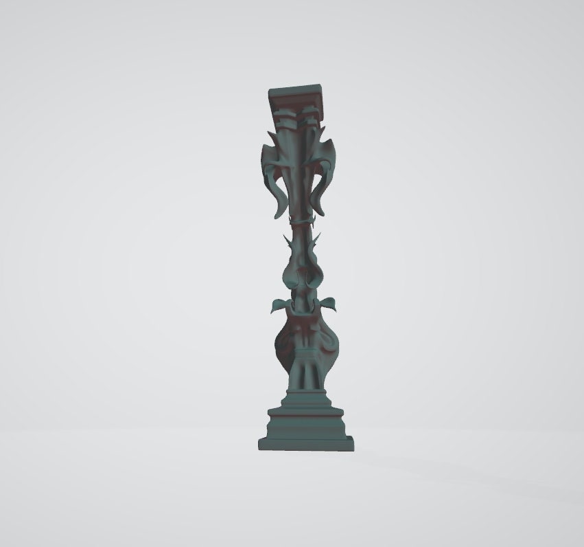 Stl File 3d Printing Model Fantasy Column Architecture - Etsy