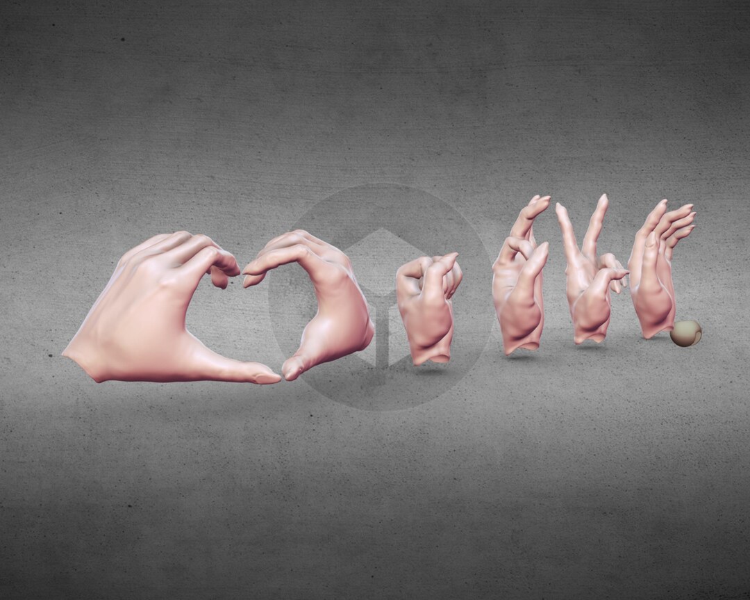 Stl Files Set of 5 Magnetic Hands for BJD Doll 45cm Succubus Demon - Etsy