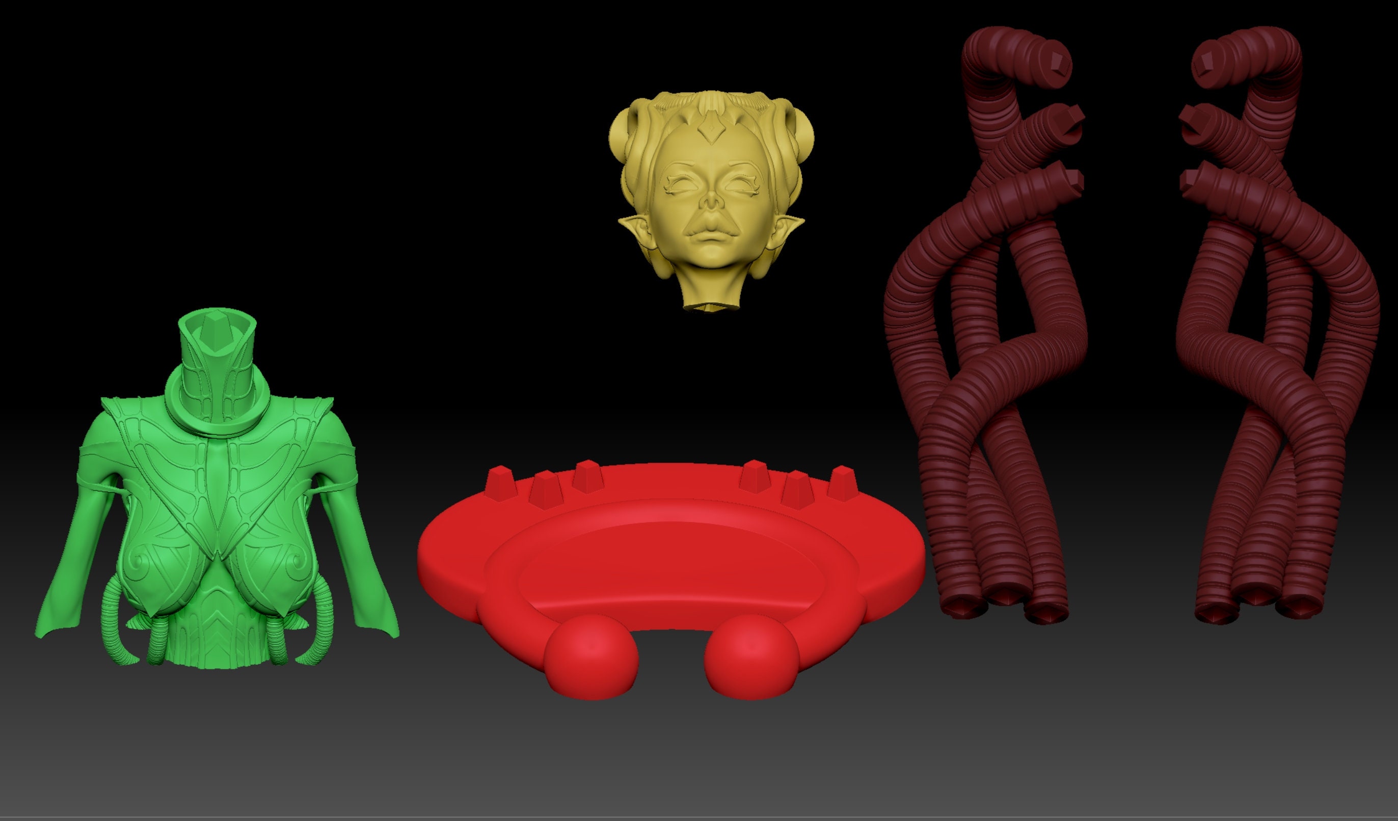 Hr Giger Inspired Sexy Goddess Bust Sculpture 3d Stl Files Kit - Etsy ...