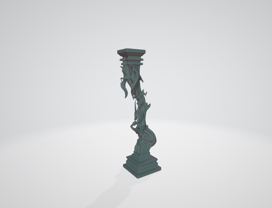 Stl File 3d Printing Model Fantasy Column Architecture - Etsy