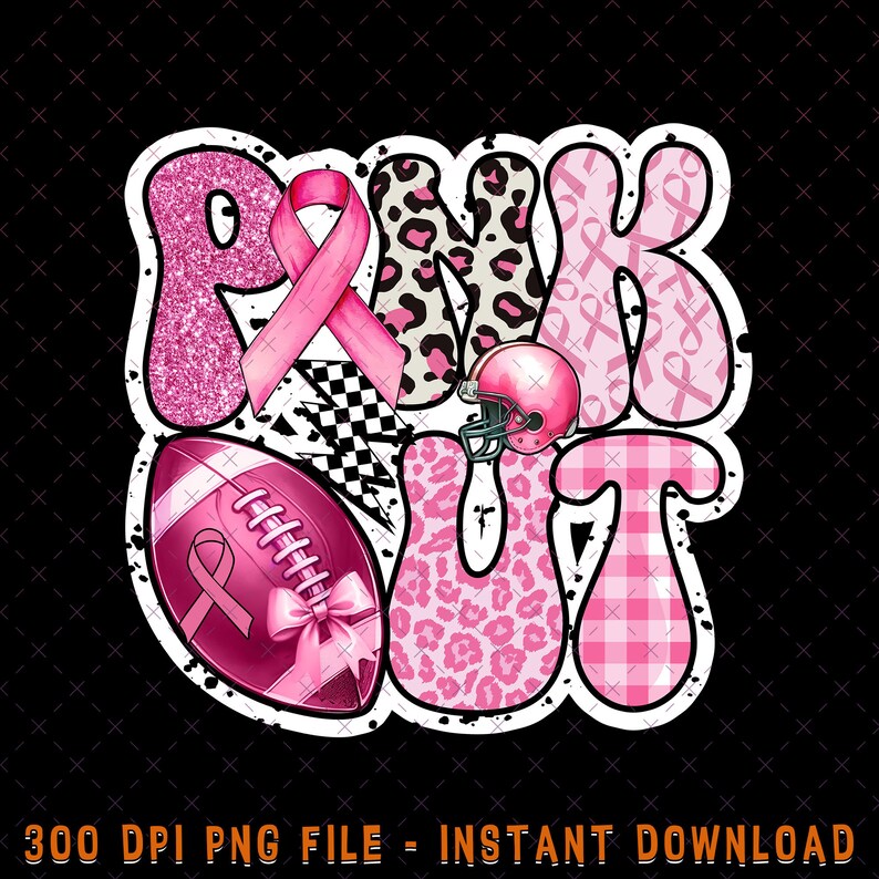 Football Pink Out Png, Breast Cancer Football Png, Breast Cancer ...