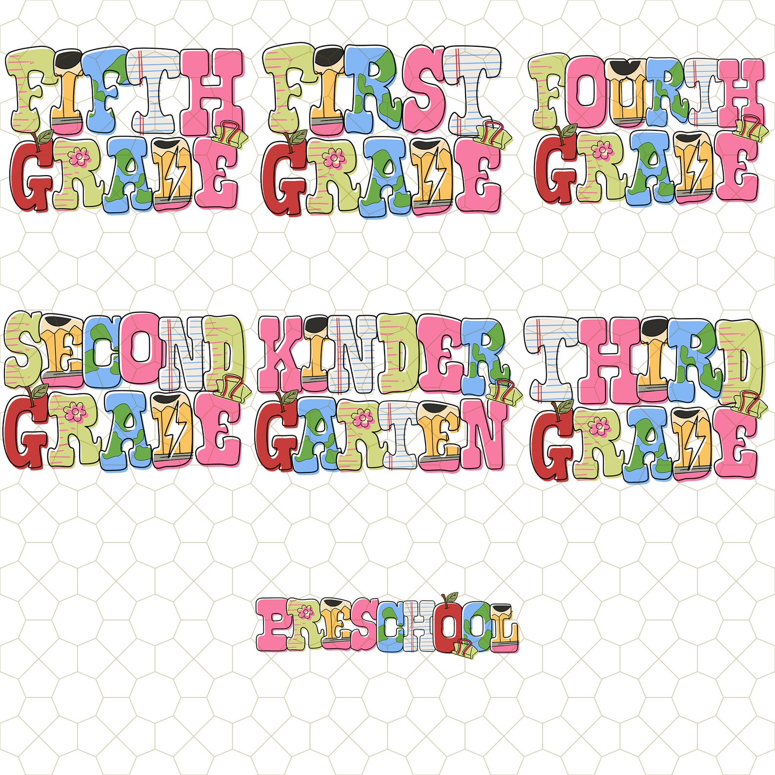 Retro Back to School Bundle Png, Back to School Png, First Day of ...