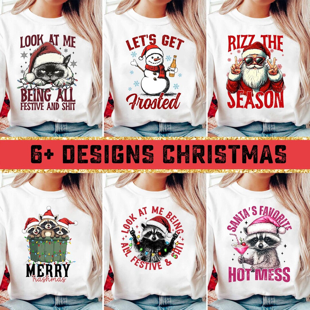 Snarky Christmas Png Bundle, Funny Christmas Humor Png, Sarcastic Santa ...