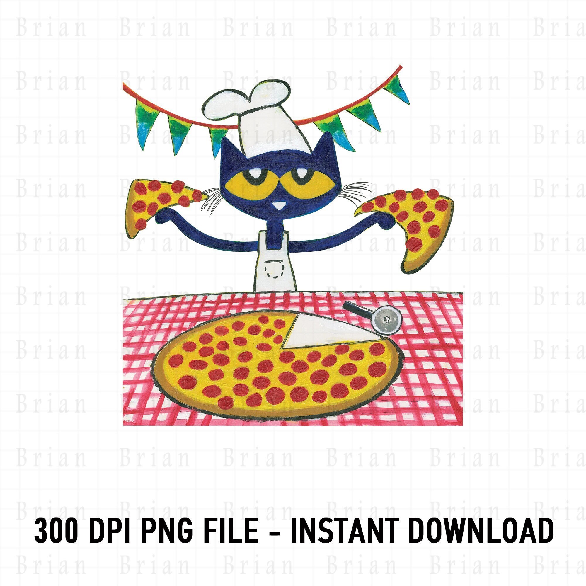 Pe.te the Cat Perfect Pizza Party PNG, P.ete the Blue Cat Shirt ...
