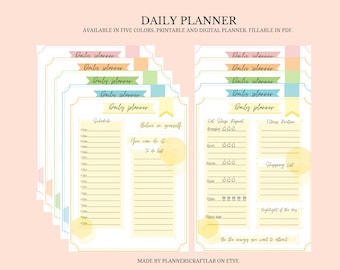Daily Planner, Pastel, Floral, Boho, Digital Planner, Goodnotes Planner ...