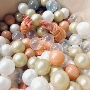 Beige Ball Pit for Toddler + 300 Balls + Storage Bag, Personalized Ball ...