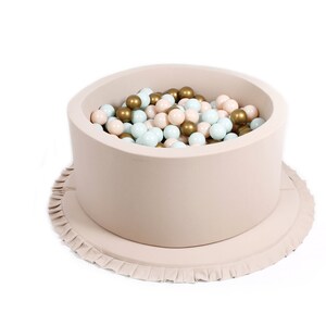 Beige Ball Pit for Toddler + 300 Balls + Storage Bag, Personalized Ball ...