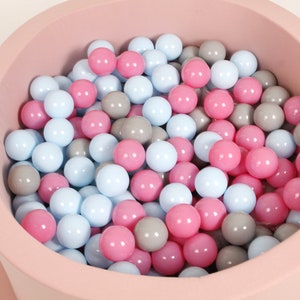 Personalized Pink Foam Ball Pit + 300 Balls + Storage Bag, Ball Pit ...