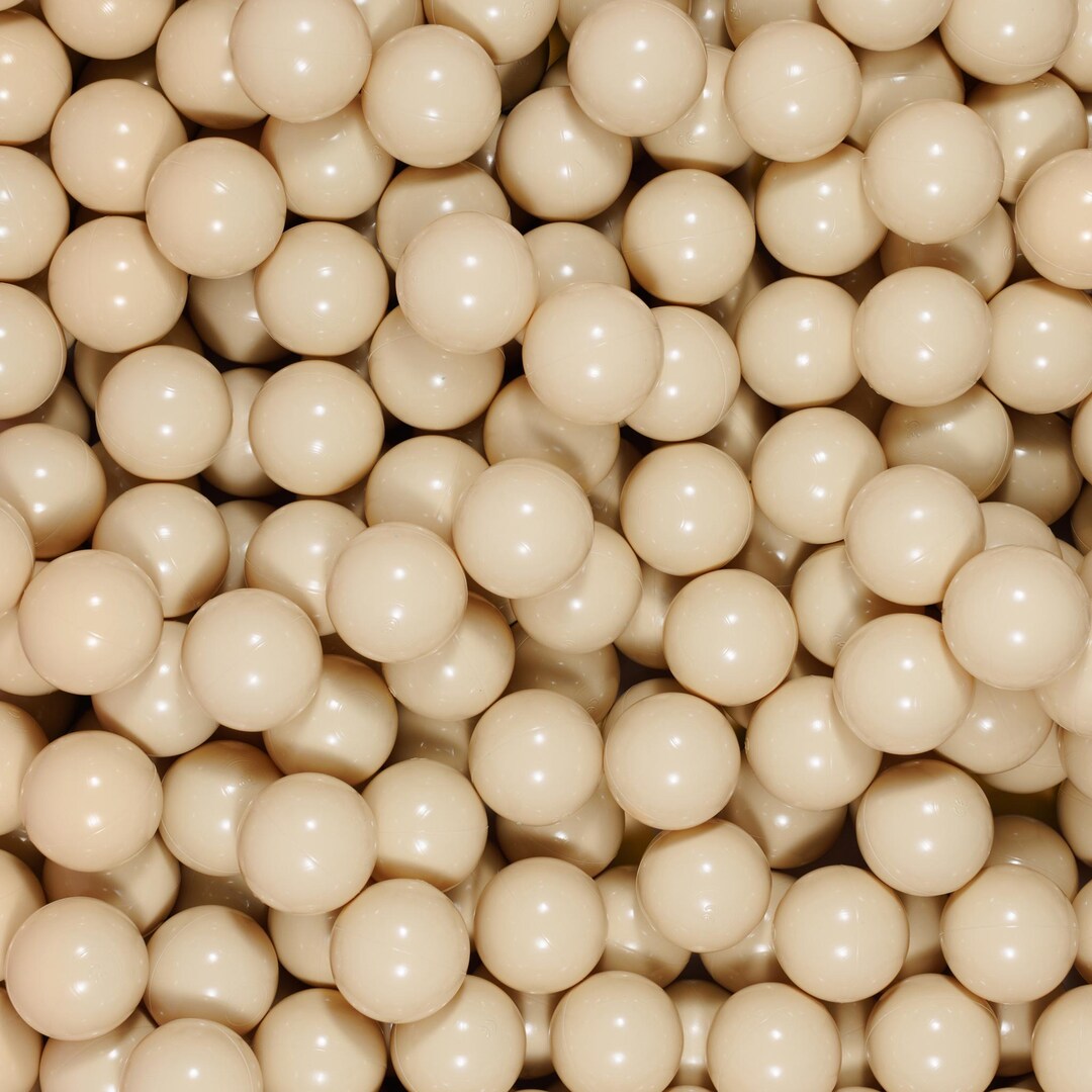 1000 Beige Ball Pit Balls – 2.76" (7cm) | CE Certified | Non-toxic ...