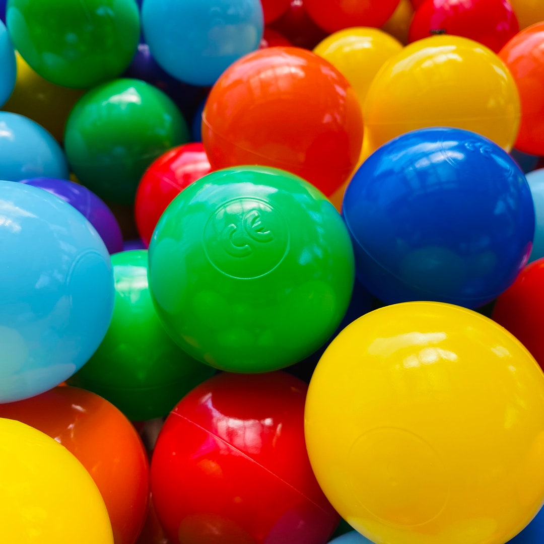 Rainbow Ball Pit Balls for Kids Play, Plastic Balls for Ball Pit, BPA ...