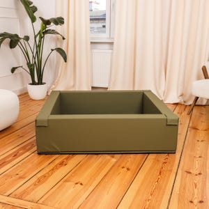 Olive Green Ball Pit – Soft Play Foam Pool for Toddlers, Vegan Leather ...