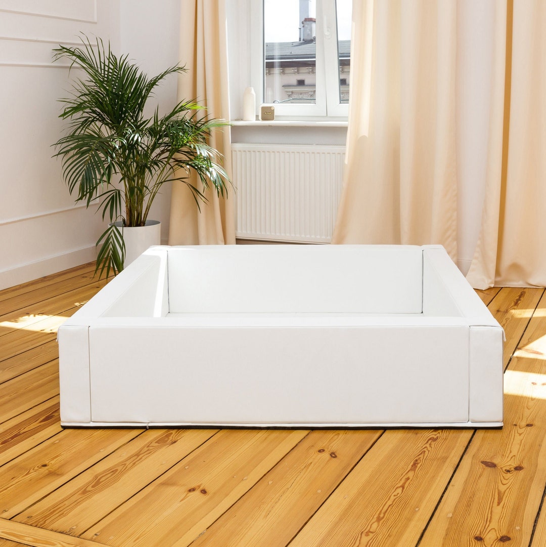 Soft Play Ball Pit, Large White Ball Pit, Soft Play Equipment, Gift for Kids, Activity Toy, Soft ...